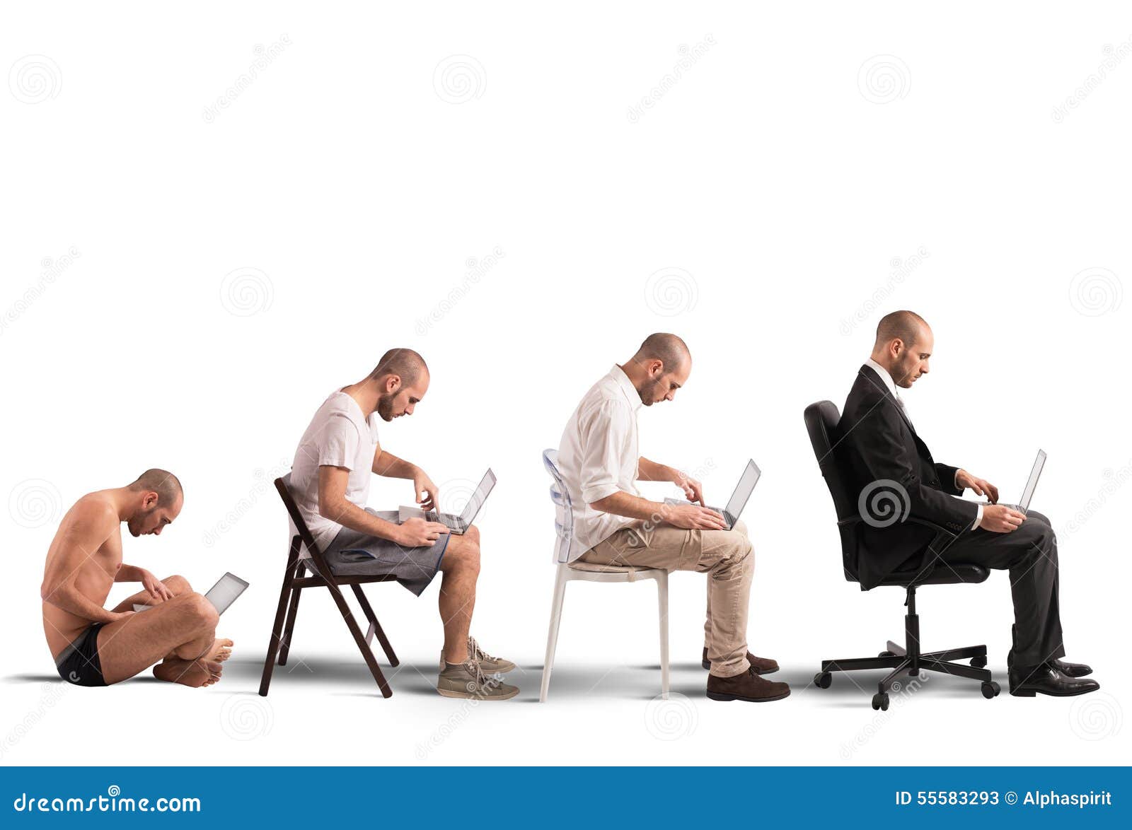 Evolution a businessman stock image. Image of career - 55583293