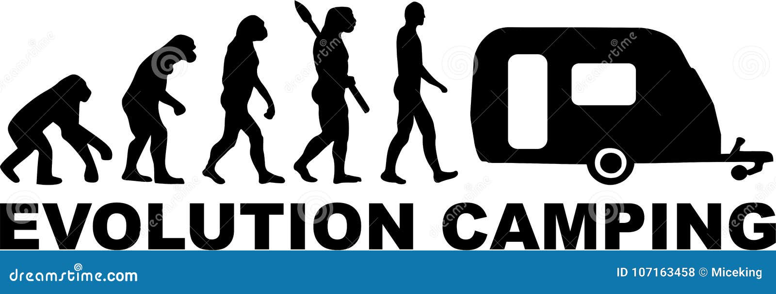 Evolution camping vector stock vector. Illustration of camping - 107163458
