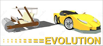 Evolution of the car stock vector. Illustration of color - 130656722