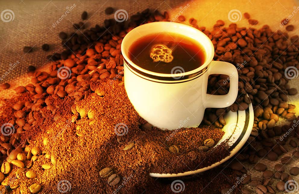 The Evolution of Coffee stock image. Image of life, grounds - 359777