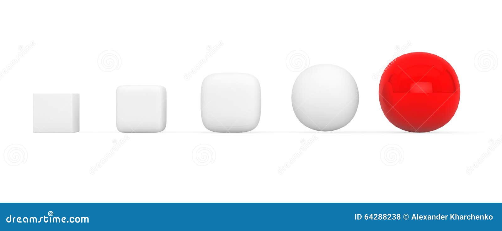 Evolution Concept. Evolution From Cube To Sphere Stock Photography ...