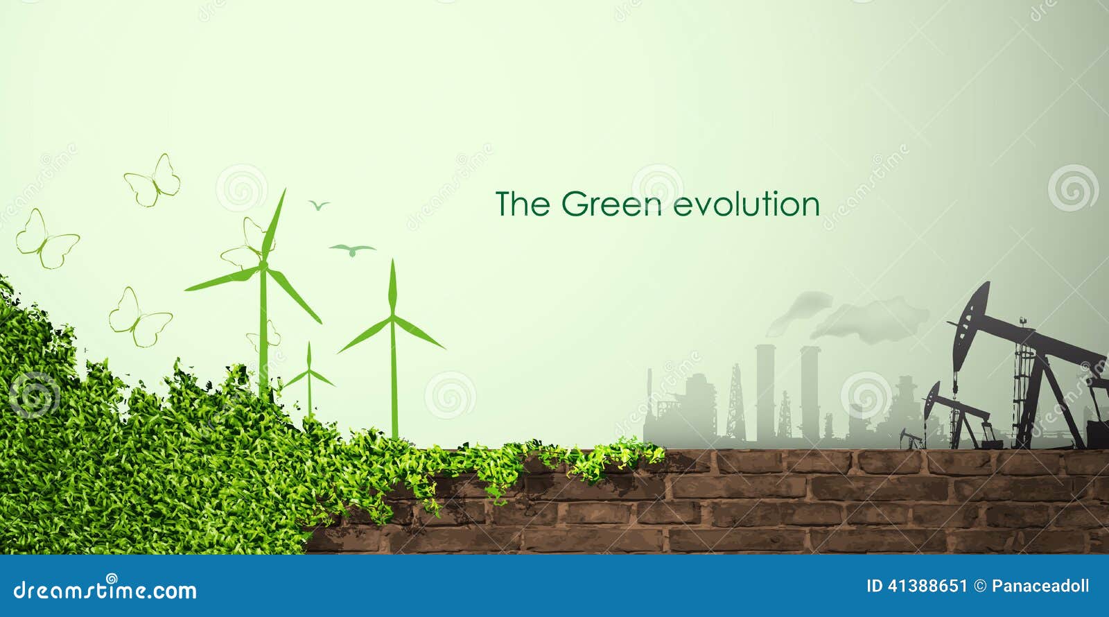 Evolution of the Concept of Greening Stock Vector - Illustration of ...