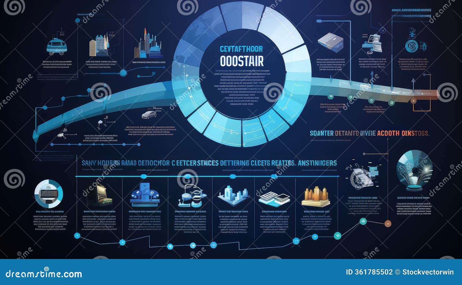 Evolution Data Center Infographics Stock Illustration - Illustration of ...