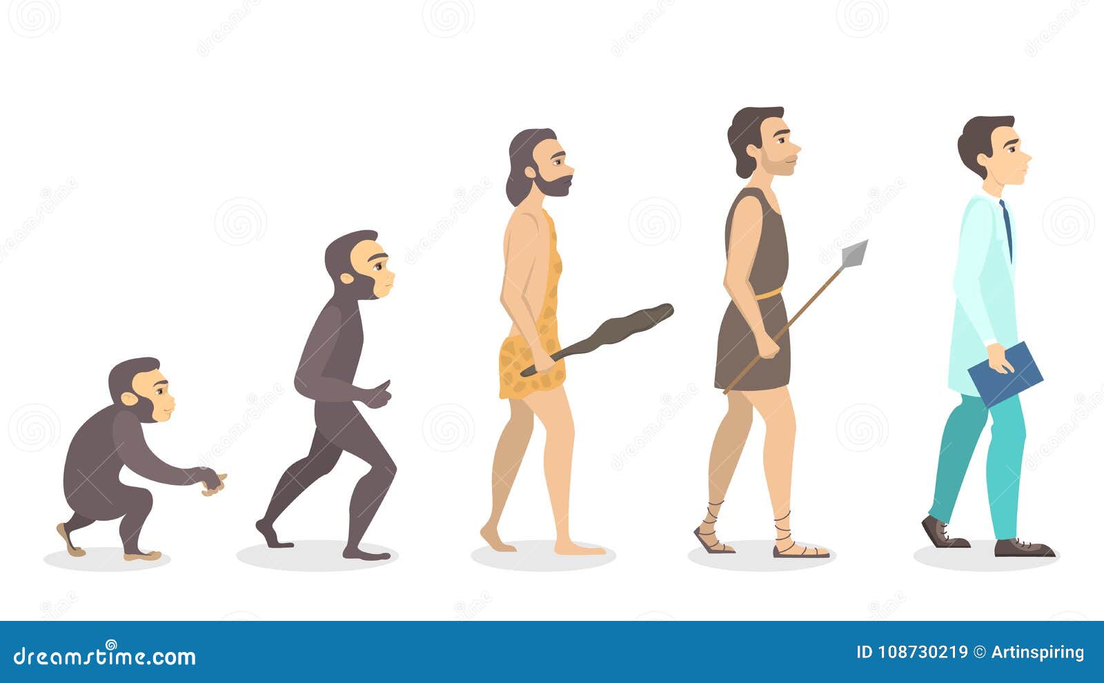 Evolution of doctor. stock vector. Illustration of graphic - 108730219