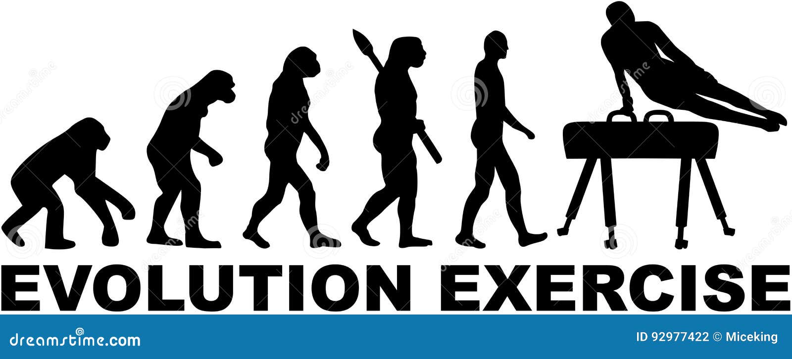 Evolution Exercise Pommel Horse Stock Vector - Illustration of ...
