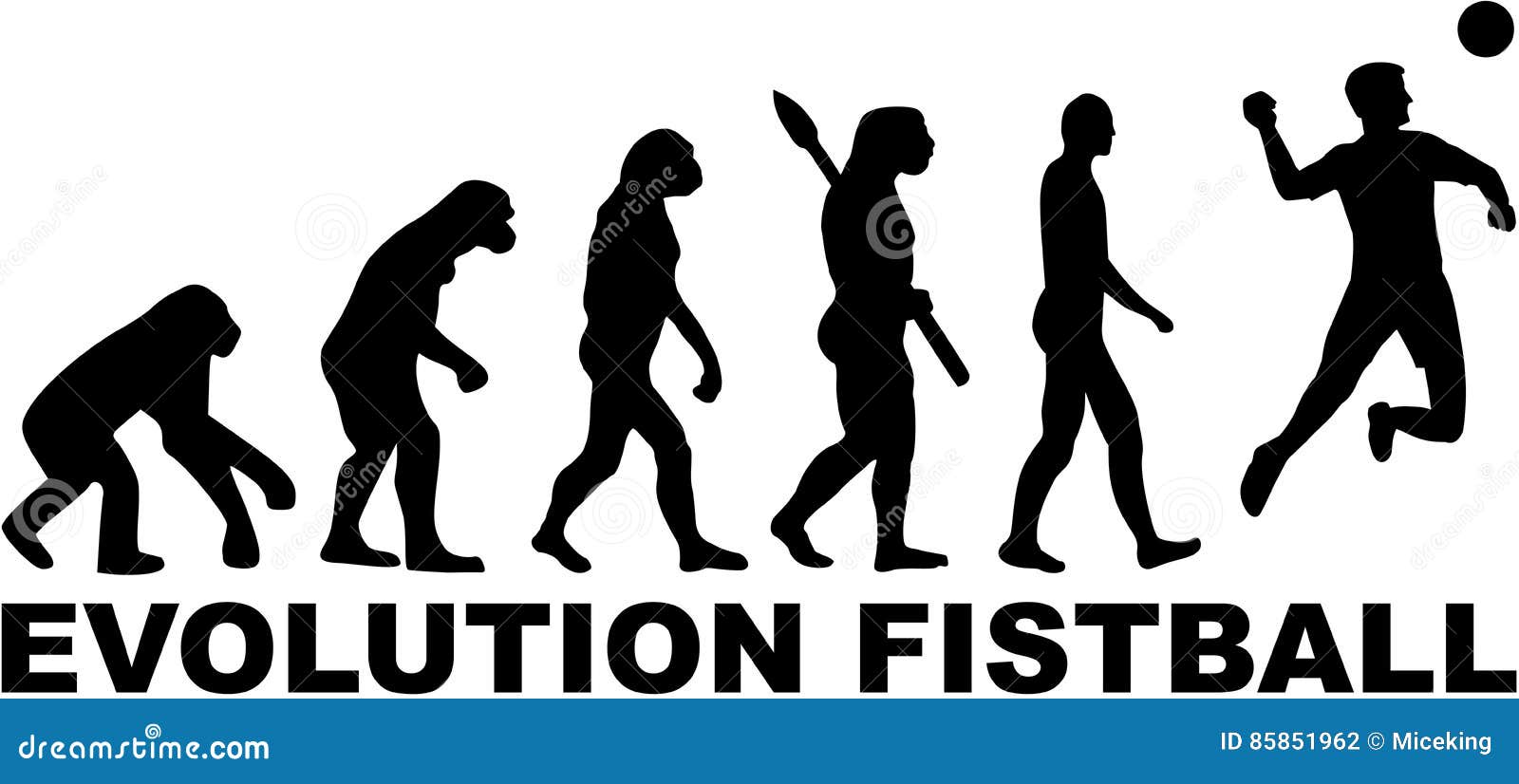Evolution fistball stock vector. Illustration of sport - 85851962