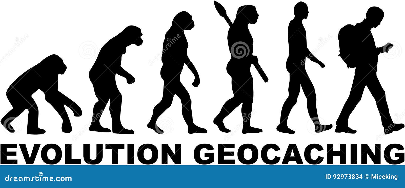 Evolution geocaching stock vector. Illustration of hobby - 92973834