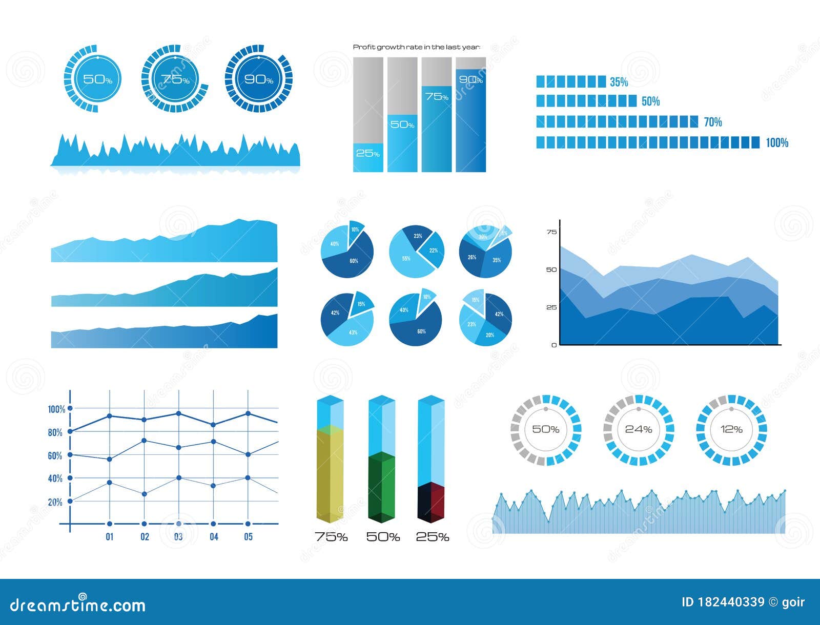 Evolution graphs stock illustration. Illustration of frequency - 182440339