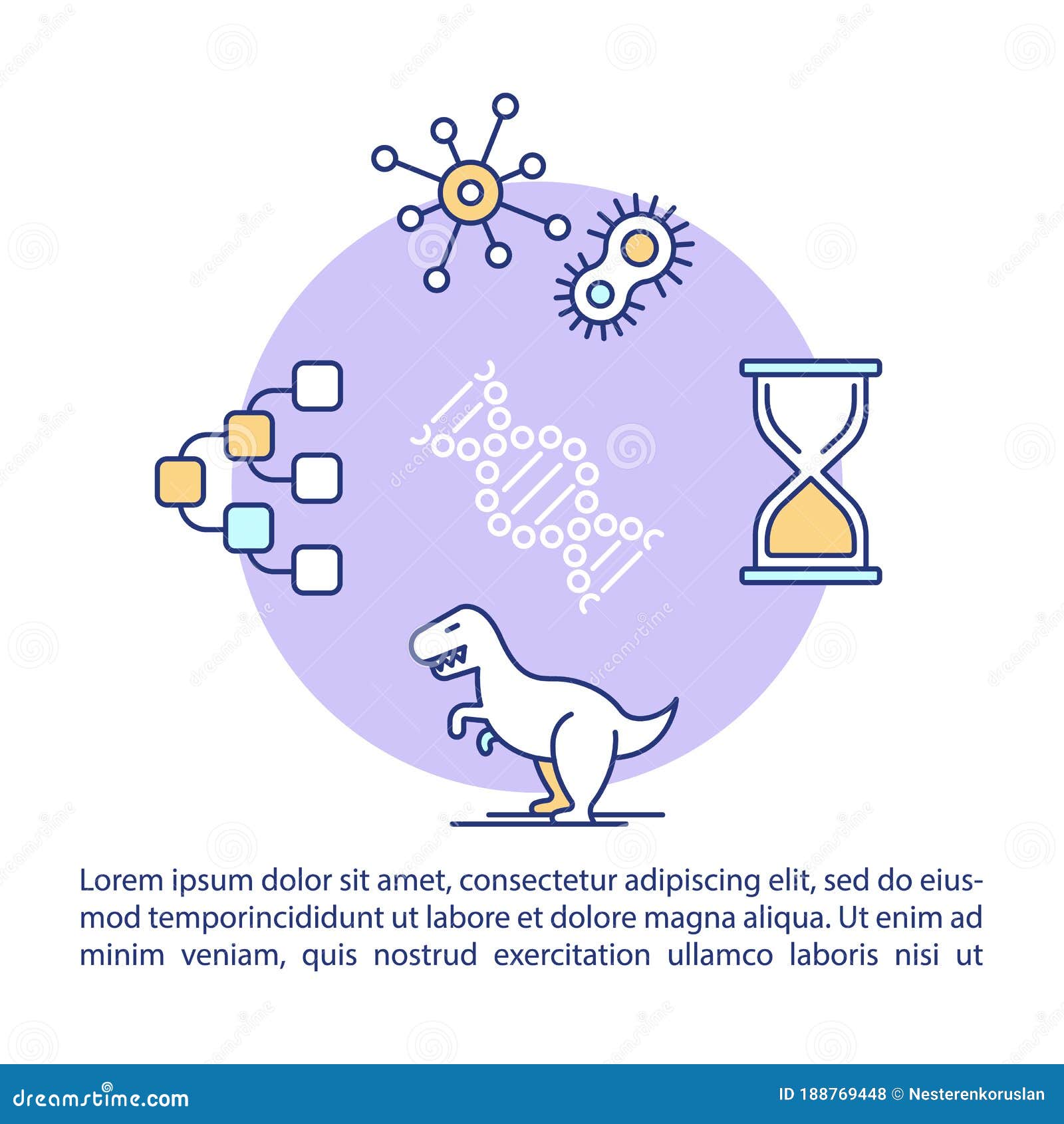 Evolution, Heritable Characteristics Change Concept Icon With Text ...