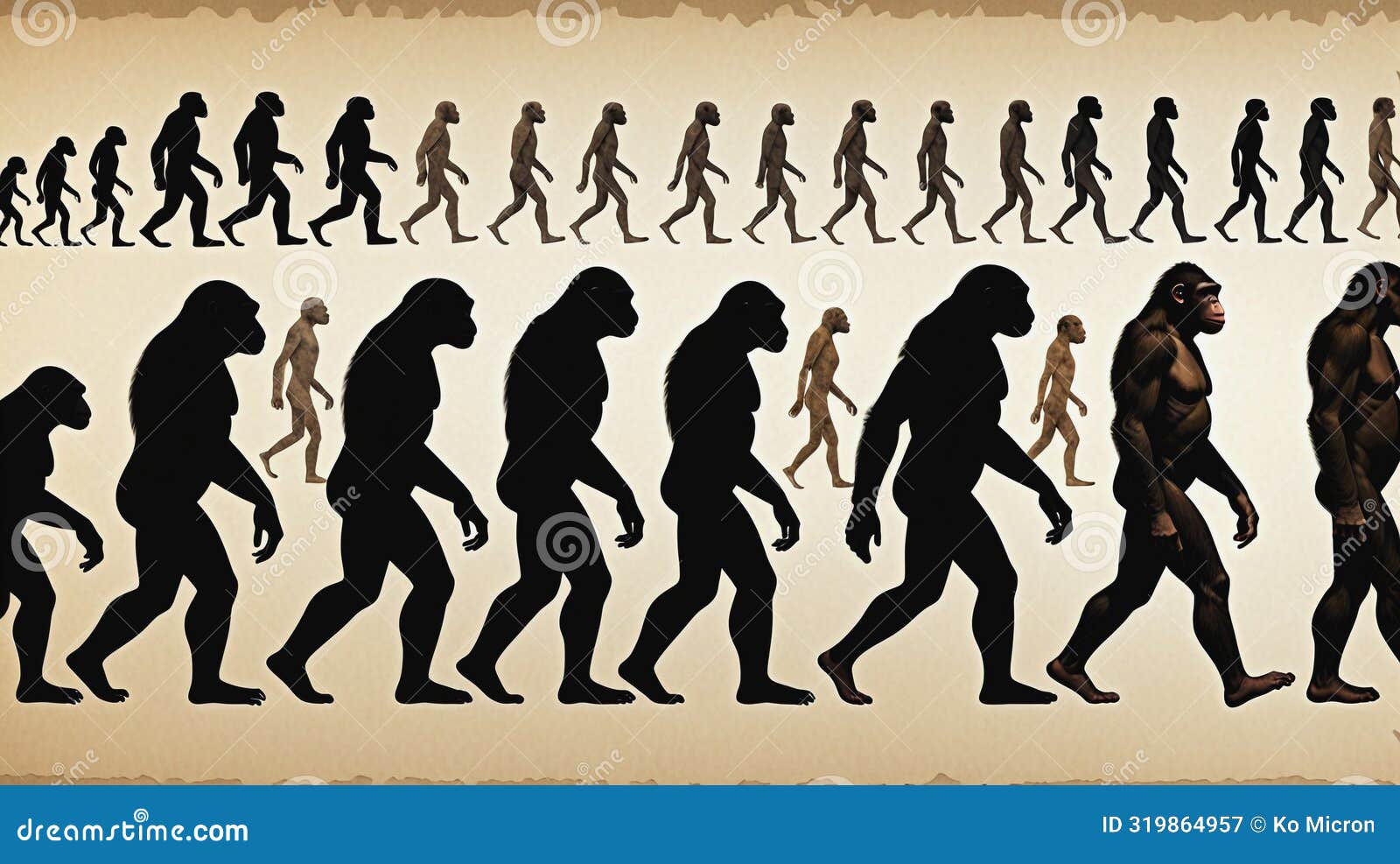 Evolution of Humanity Artwork Stock Illustration - Illustration of face ...