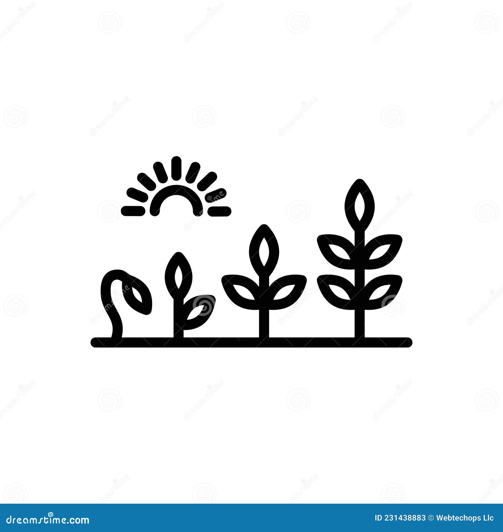 Black Line Icon for Evolution, Development and Growth Stock Vector ...