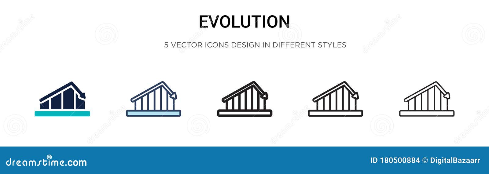 Evolution Icon in Filled, Thin Line, Outline and Stroke Style. Vector ...