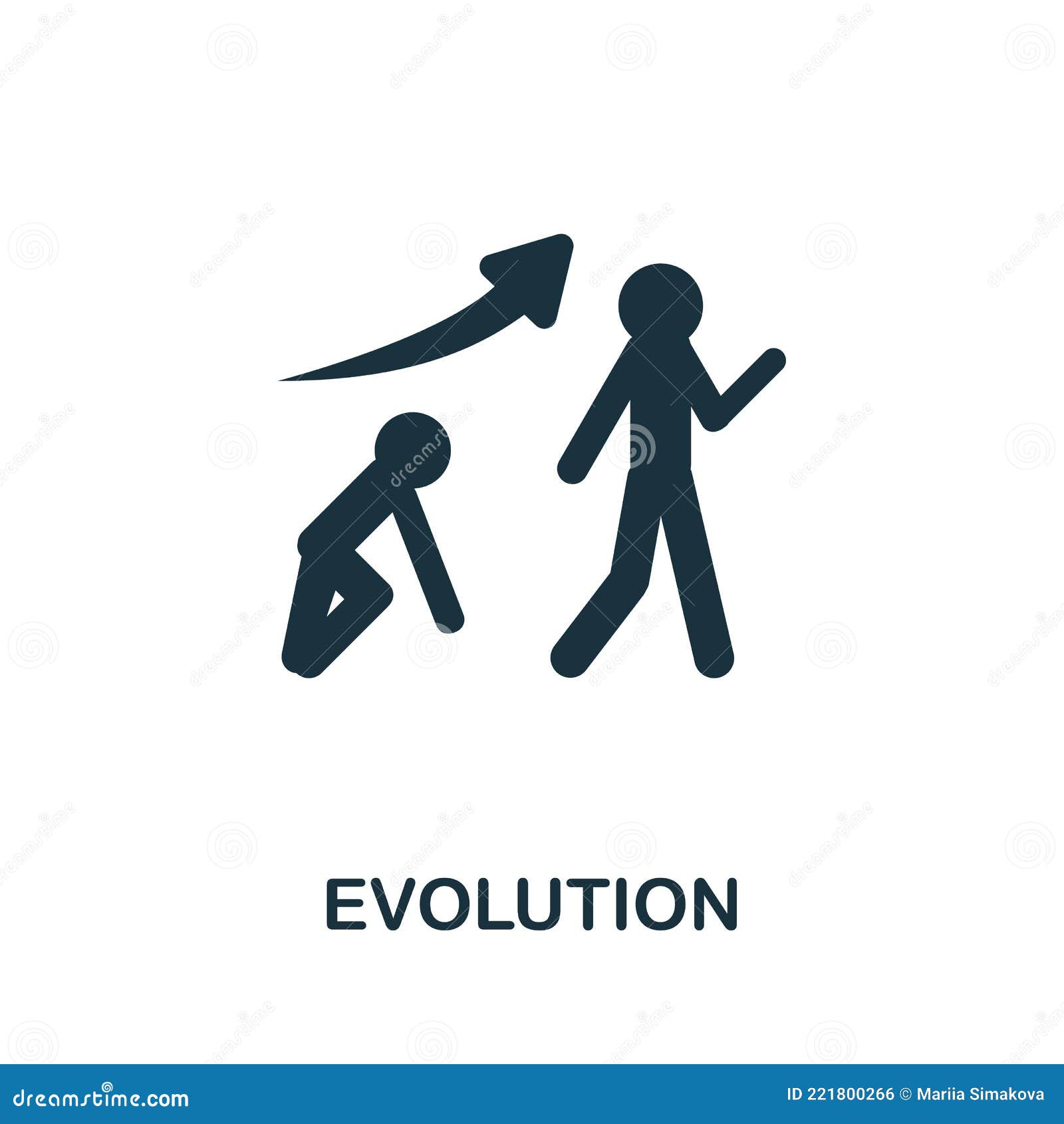 Evolution Icon. Monochrome Simple Element from Personal Growth ...
