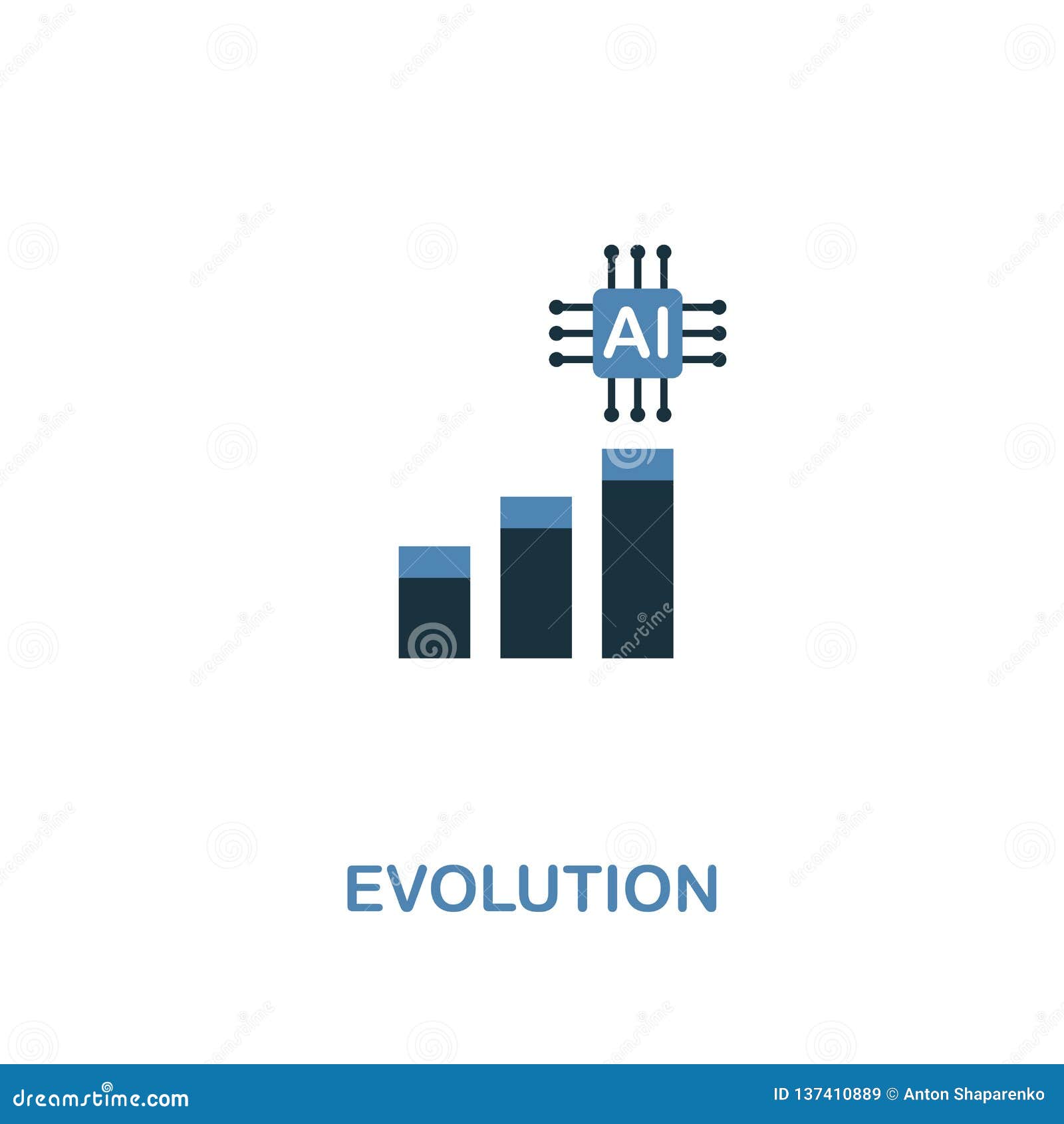Evolution Icon in Two Colors Design. Premium Style from Artificial ...