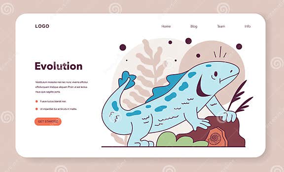 Evolution of Life Forms on Earth Concept. Ancient Extinct Reptile Stock ...