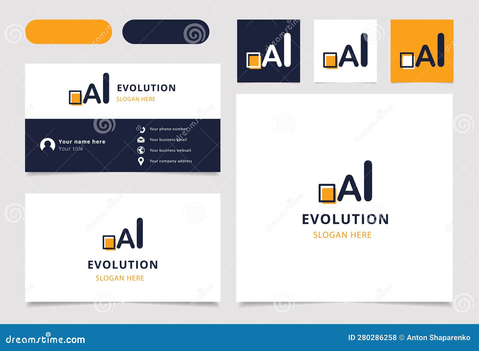Evolution Logo Design with Editable Slogan. Branding Book and Business ...