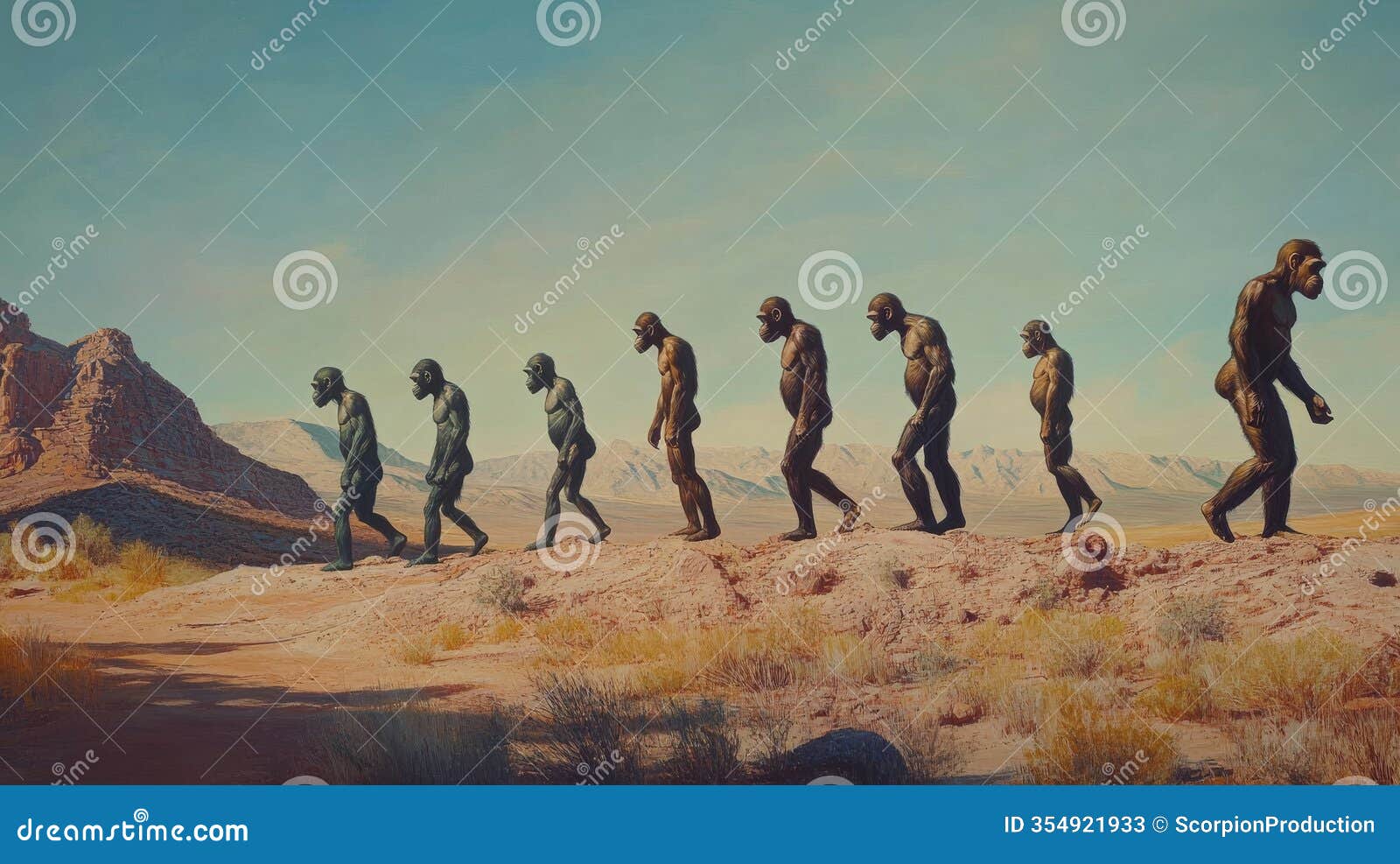 Evolutionary Progression Of Hominids Depicted Through Facial ...