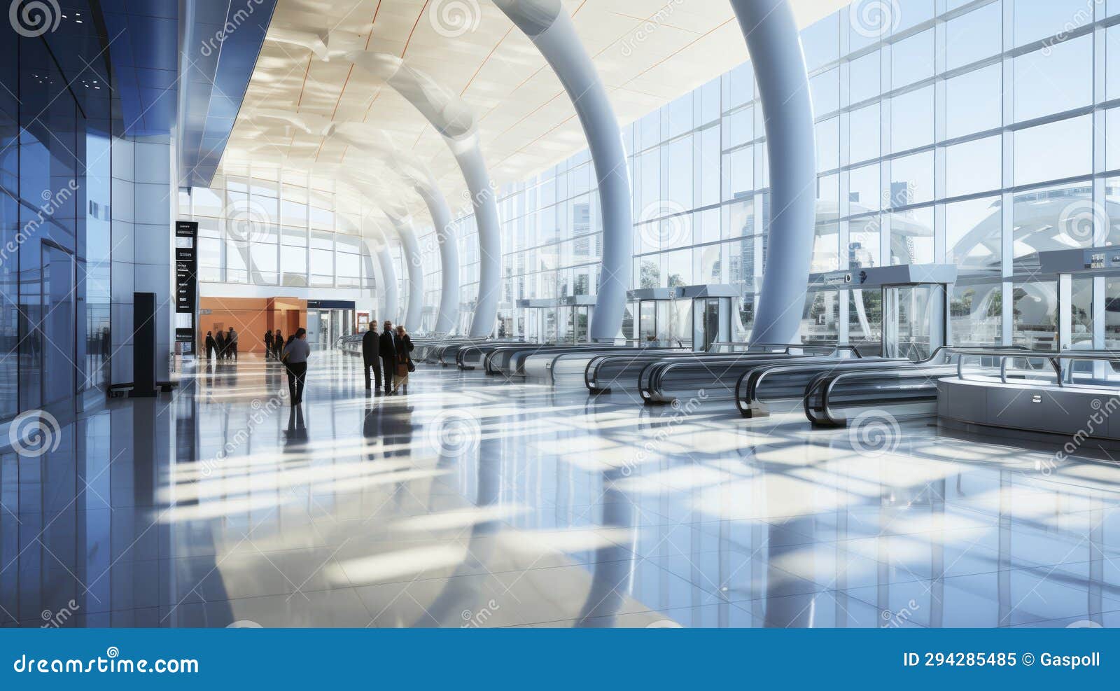 The Evolution of Modern Airport Design. Generative AI Stock ...