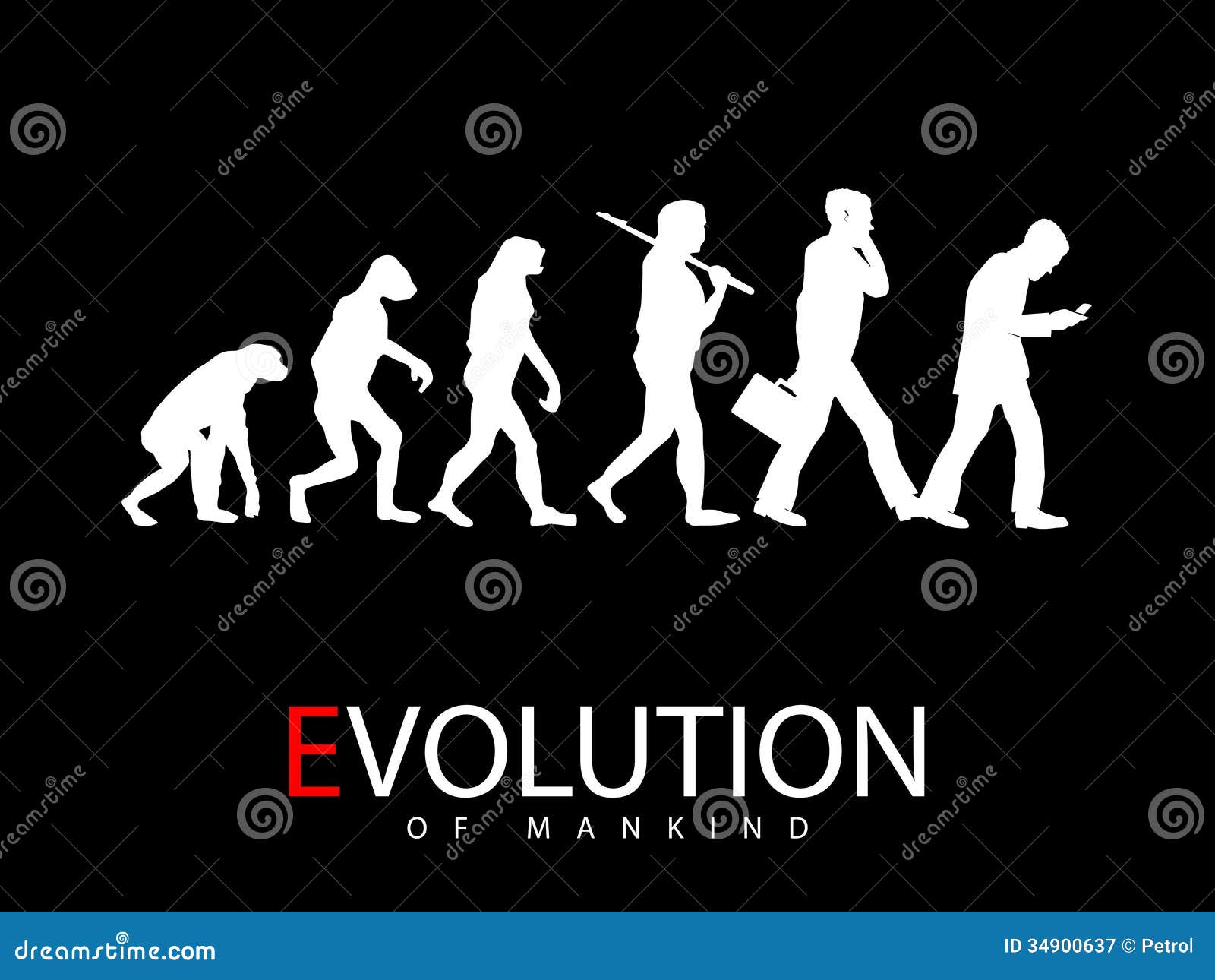 Evolution from Monkey To Social Media Addict Stock Vector ...