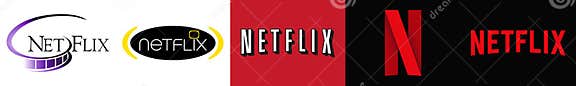 Evolution of the Netflix Logo, Vector Editorial Illustration Editorial ...
