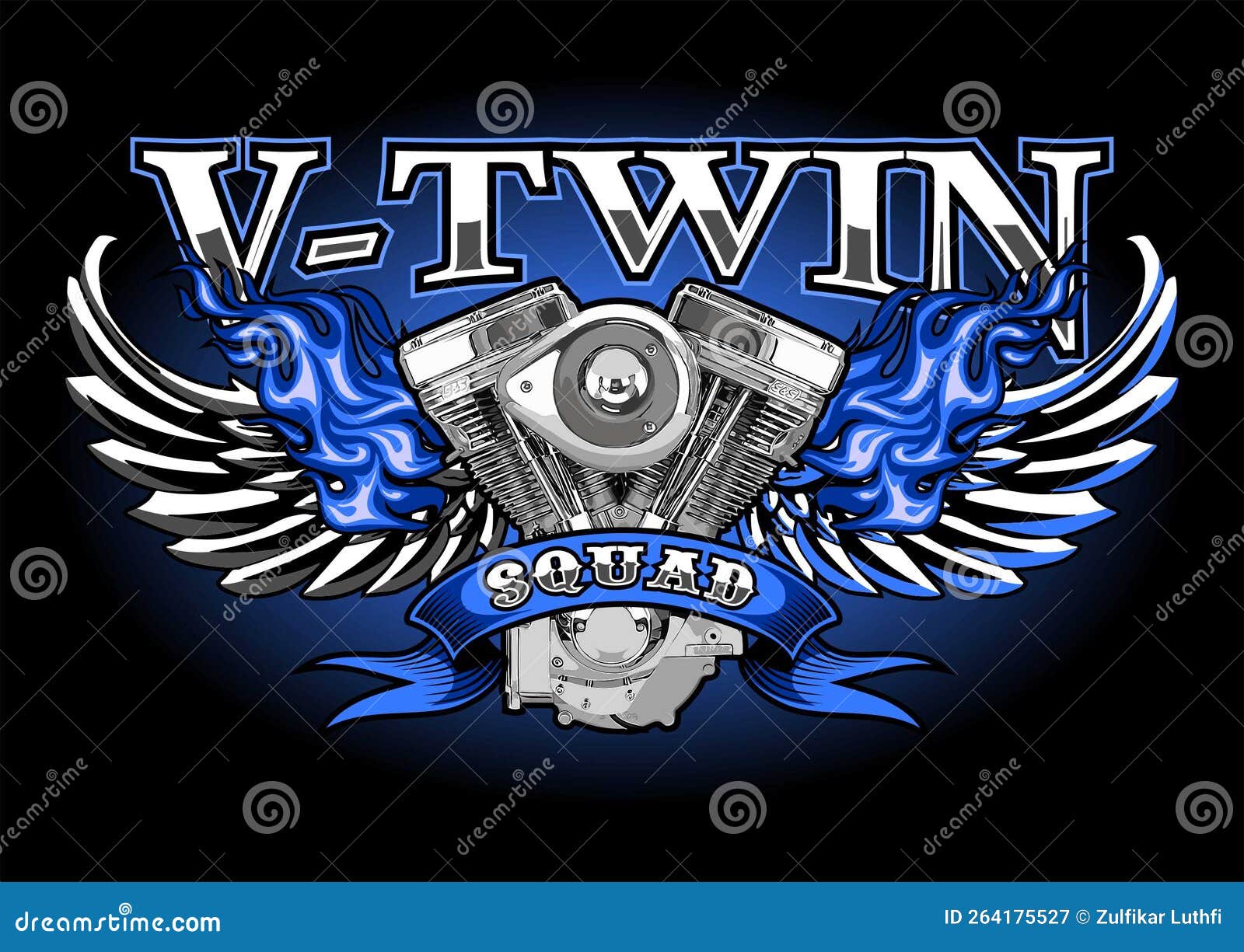 Evolution is One of the Legendary Motorcycle Engines Stock Vector ...