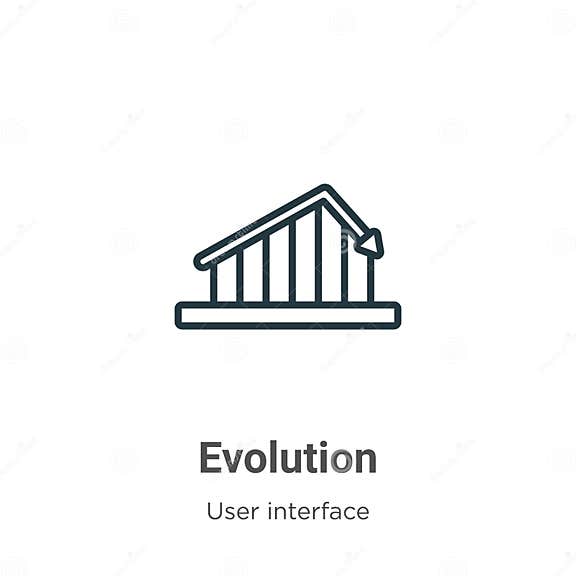 Evolution Outline Vector Icon. Thin Line Black Evolution Icon, Flat ...