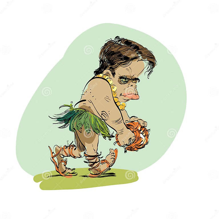 The Evolution of Primitive Man Stock Vector - Illustration of evolution ...
