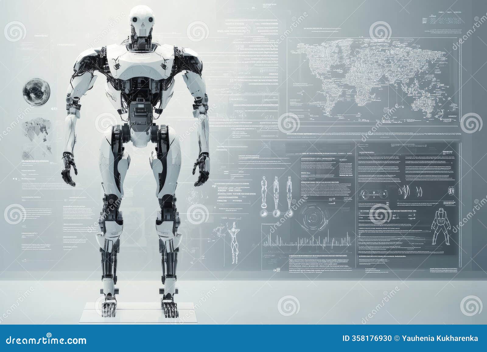 Evolution of Robotics and AI Technology Stock Illustration ...