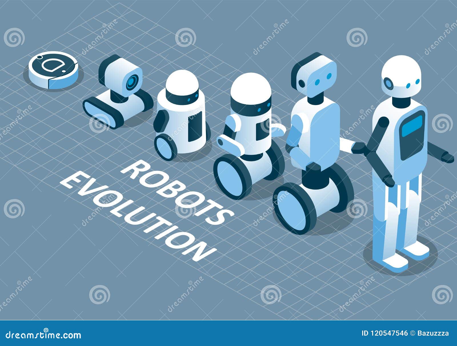 Evolution of Robots Vector Isometric Illustration Stock Vector ... Evolution of Robots Vector Isometric Illustration Stock Vector ...