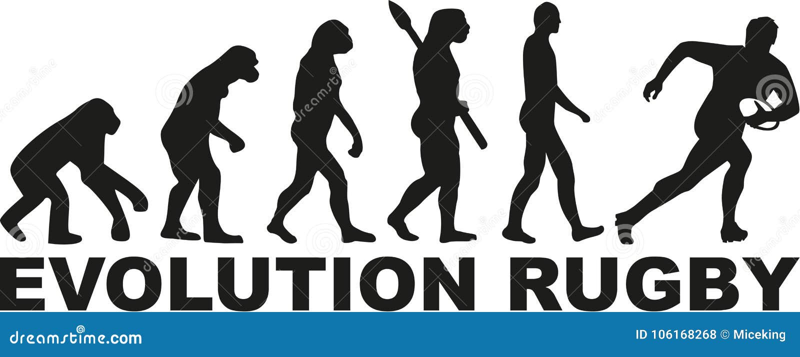Evolution rugby stock vector. Illustration of team, graphic - 106168268