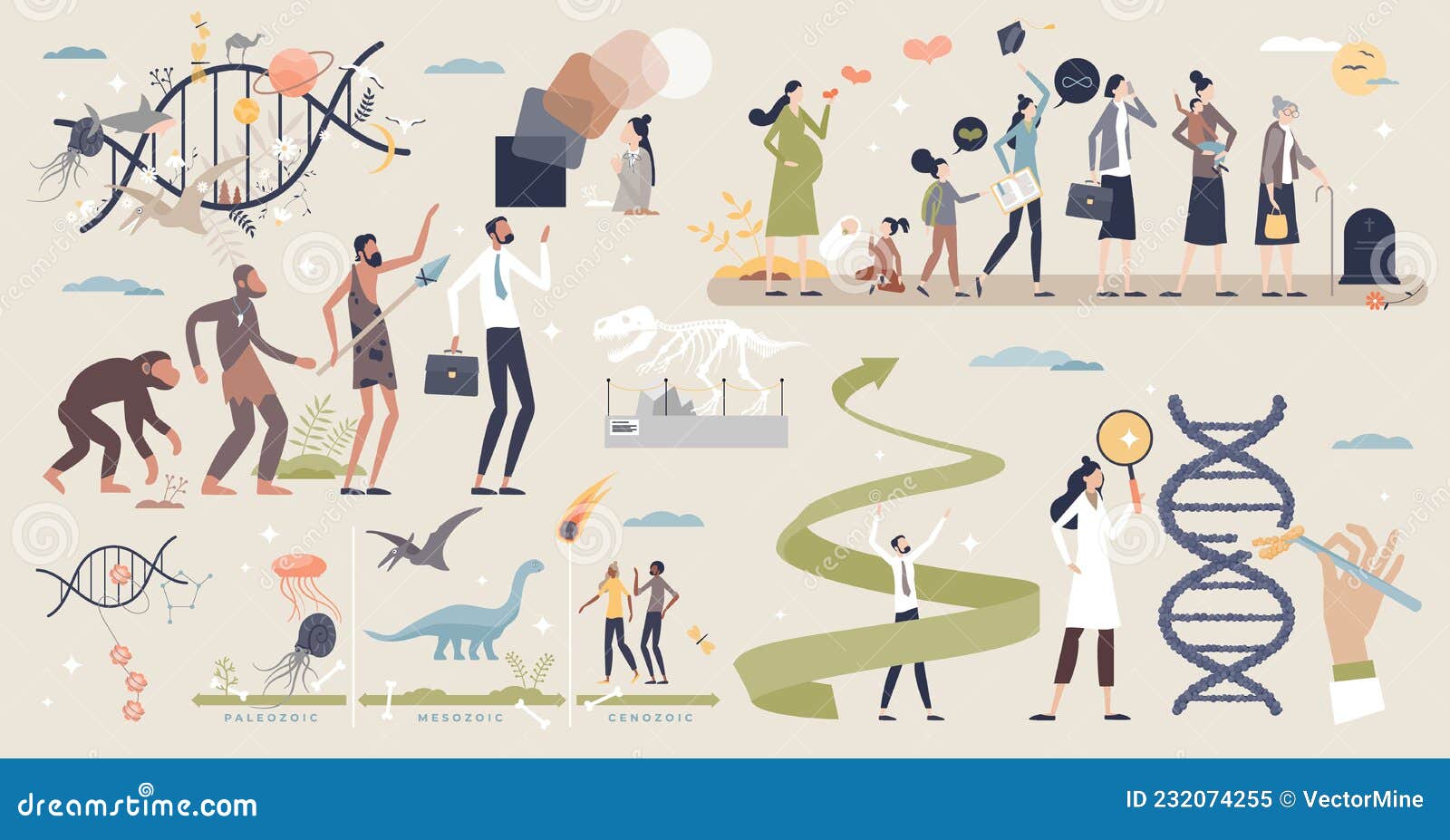 Evolution Set with Development and Progress Items Tiny Person ...