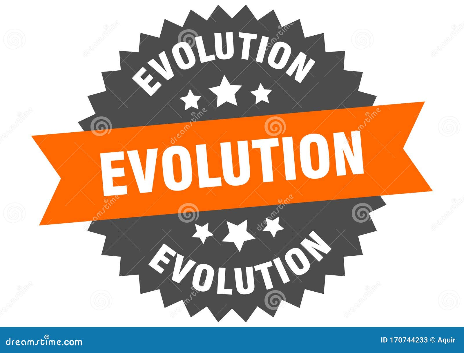 Evolution Sign. Evolution Circular Band Label. Evolution Sticker Stock ...