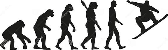 Evolution snowboard stock vector. Illustration of people - 106159879