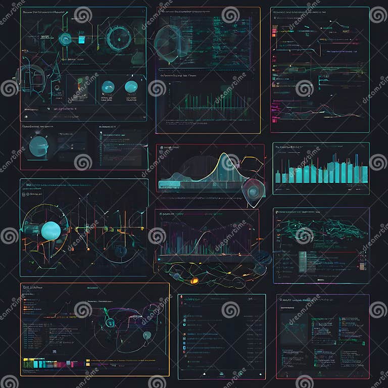 Evolution of Software UI: from Code To AI. Stock Illustration ...