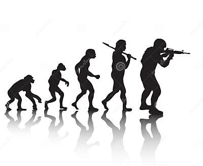 Evolution soldiers stock vector. Illustration of development - 54219018