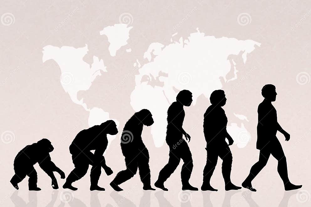 Evolution of the species stock illustration. Illustration of life ...