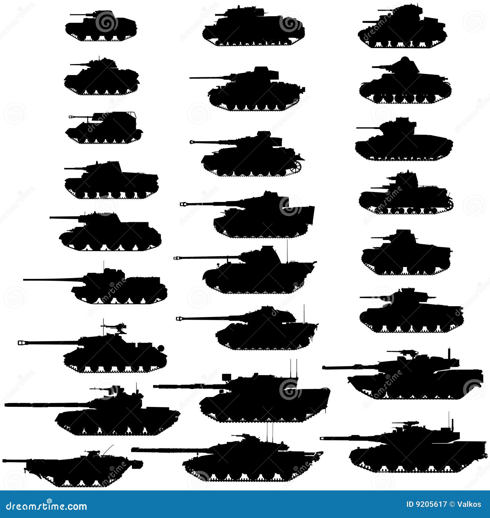 Evolution of the Tank. Detailed Vector Illustration Stock Vector ...
