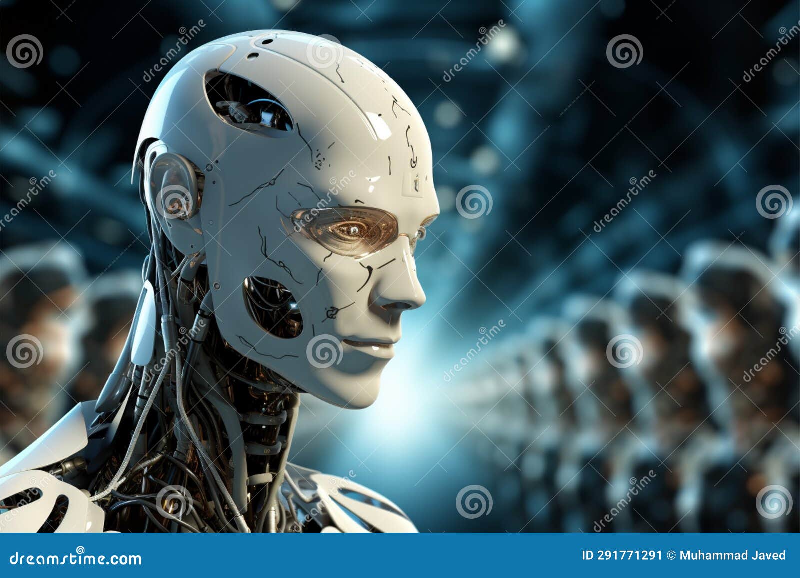 Evolution of Technology Computer Robot Background in Mesmerizing ...