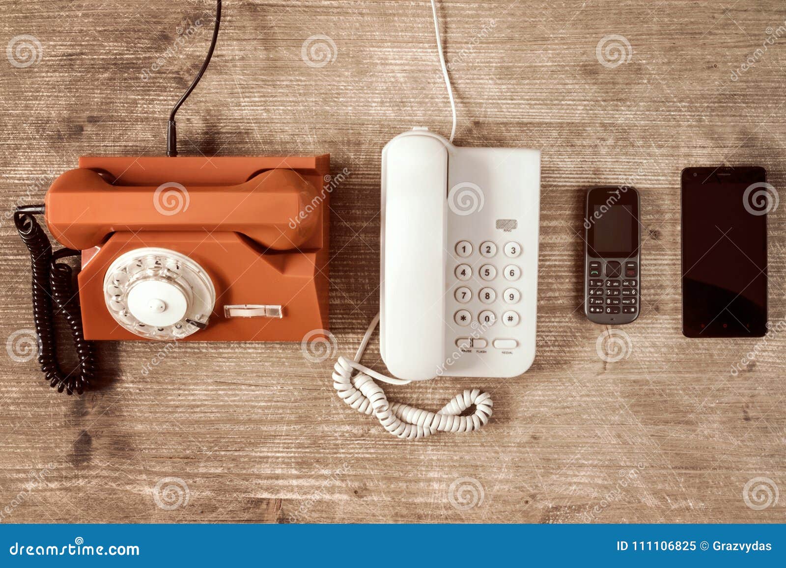 Evolution in Telecommunications Stock Image - Image of phone, line ...