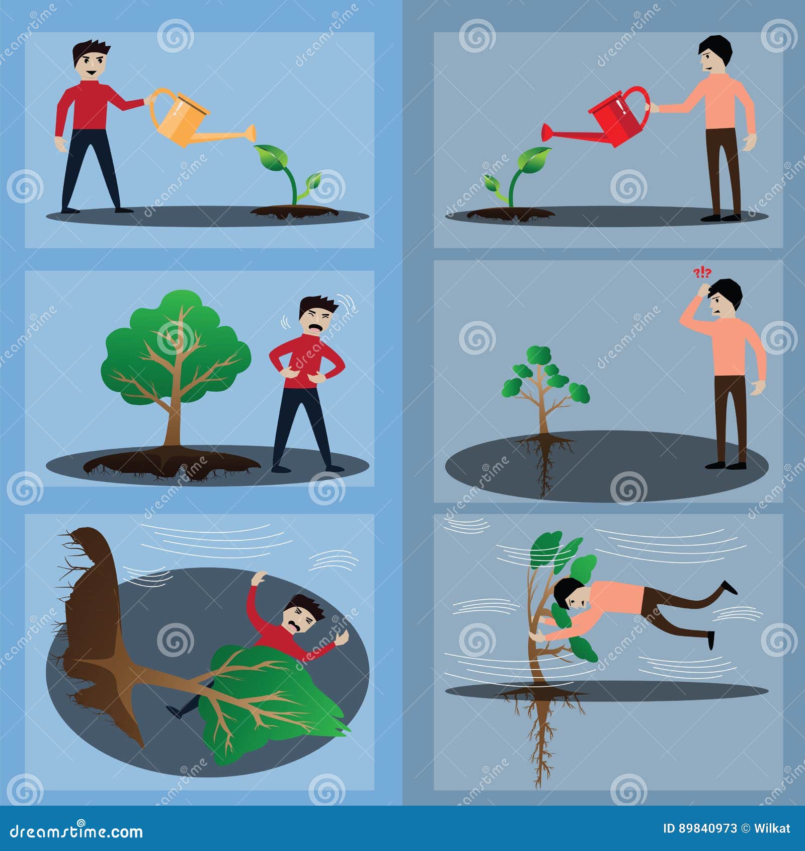 Evolution of Tree. Financial and Wealth Growth Concept Stock Vector ...
