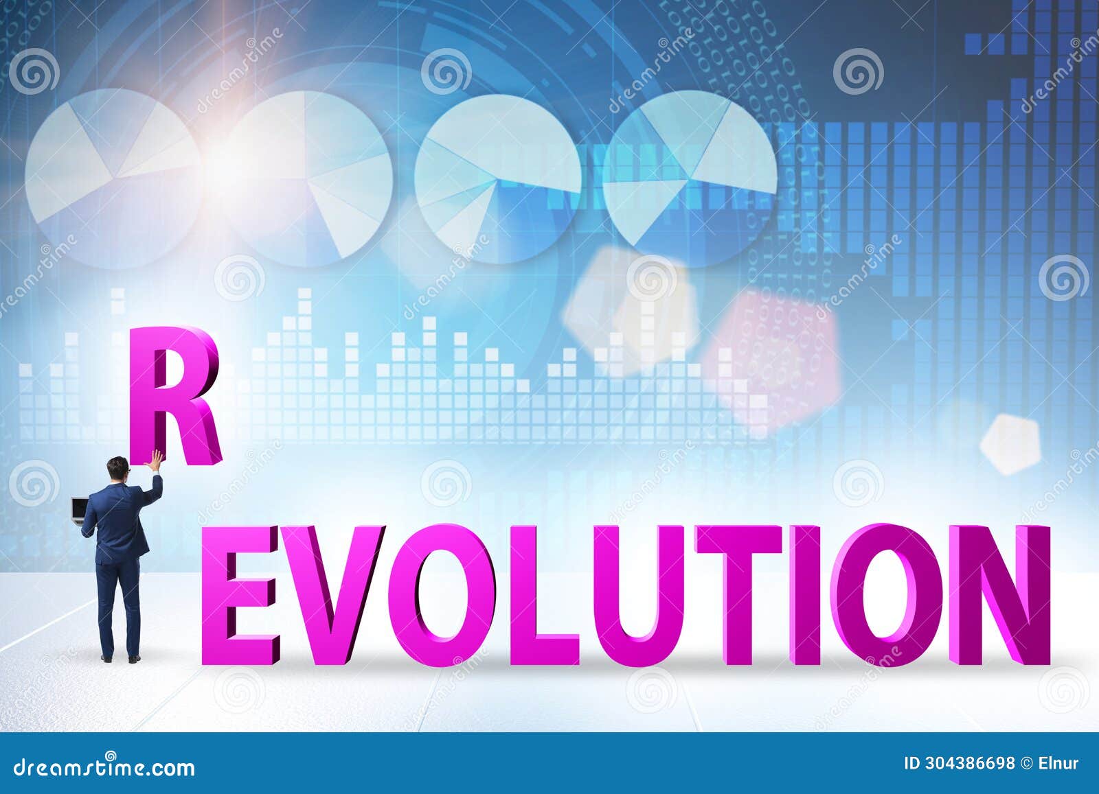Evolution Turning into Revolution Concept Stock Photo - Image of future ...