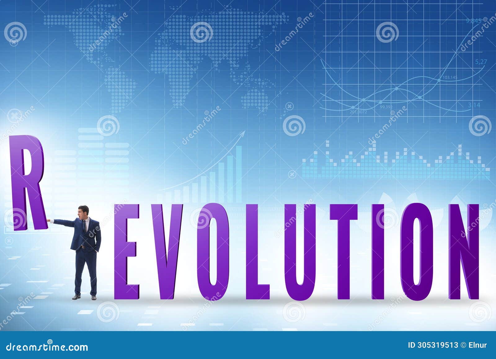 Evolution Turning into Revolution Concept Stock Image - Image of ...