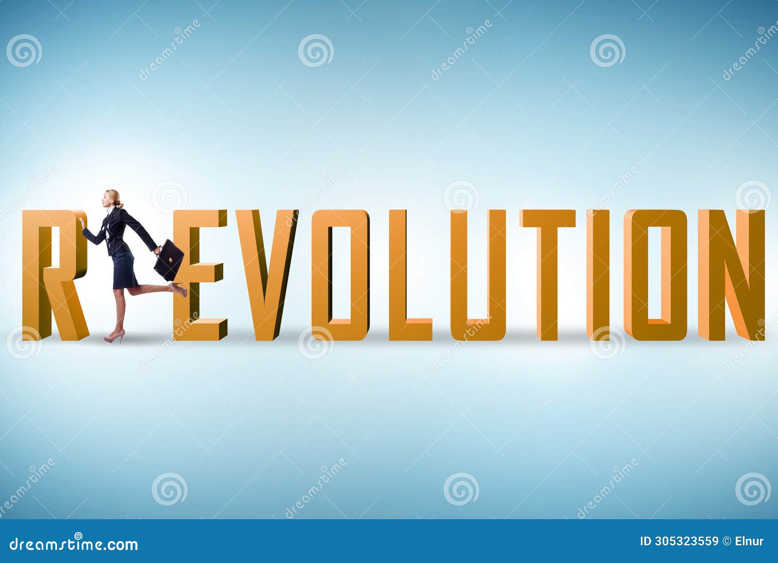 Evolution Turning into Revolution Concept Stock Image - Image of ...