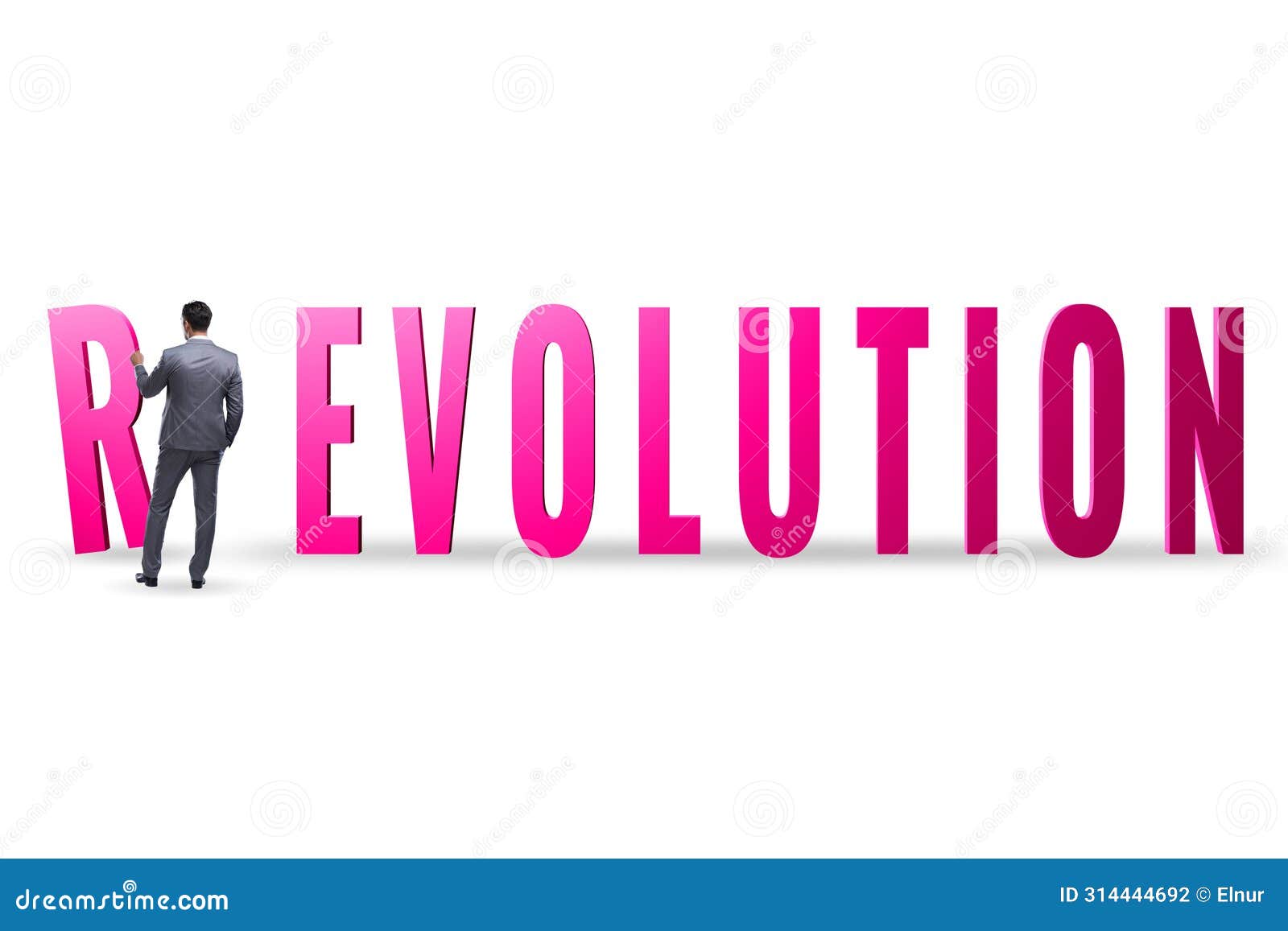Evolution Turning into Revolution Concept Stock Photo - Image of future ...