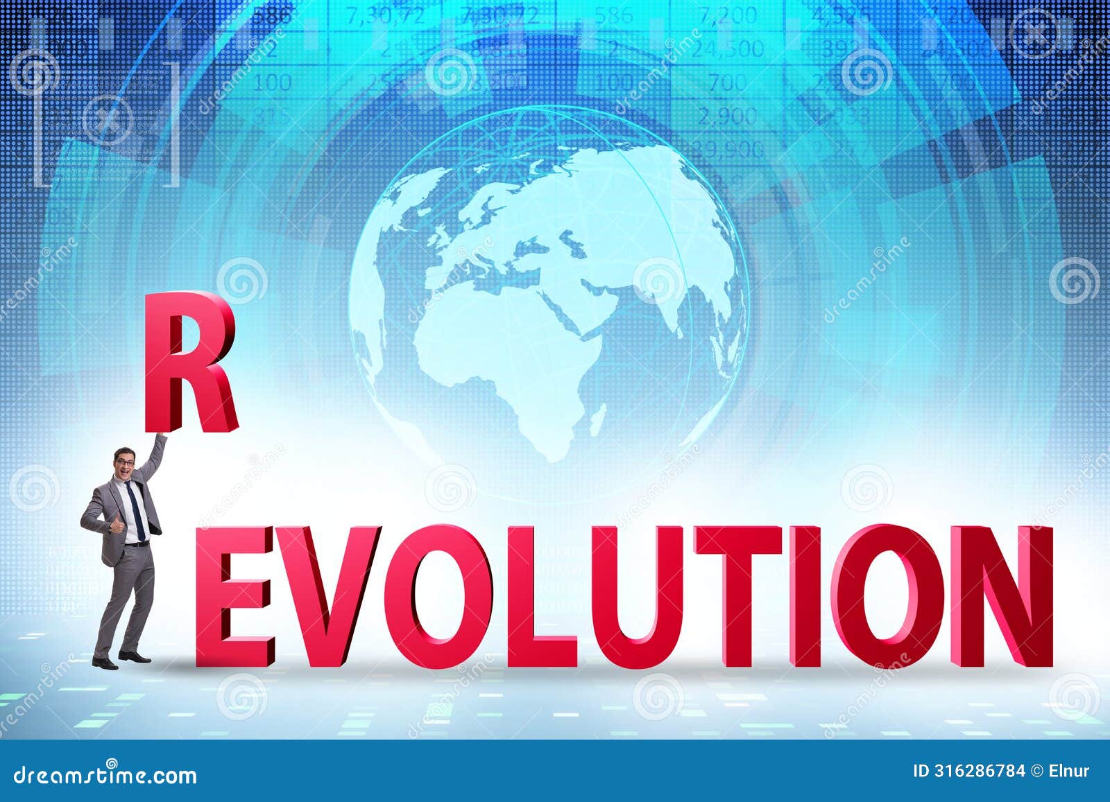 Evolution Turning into Revolution Concept Stock Photo - Image of ...