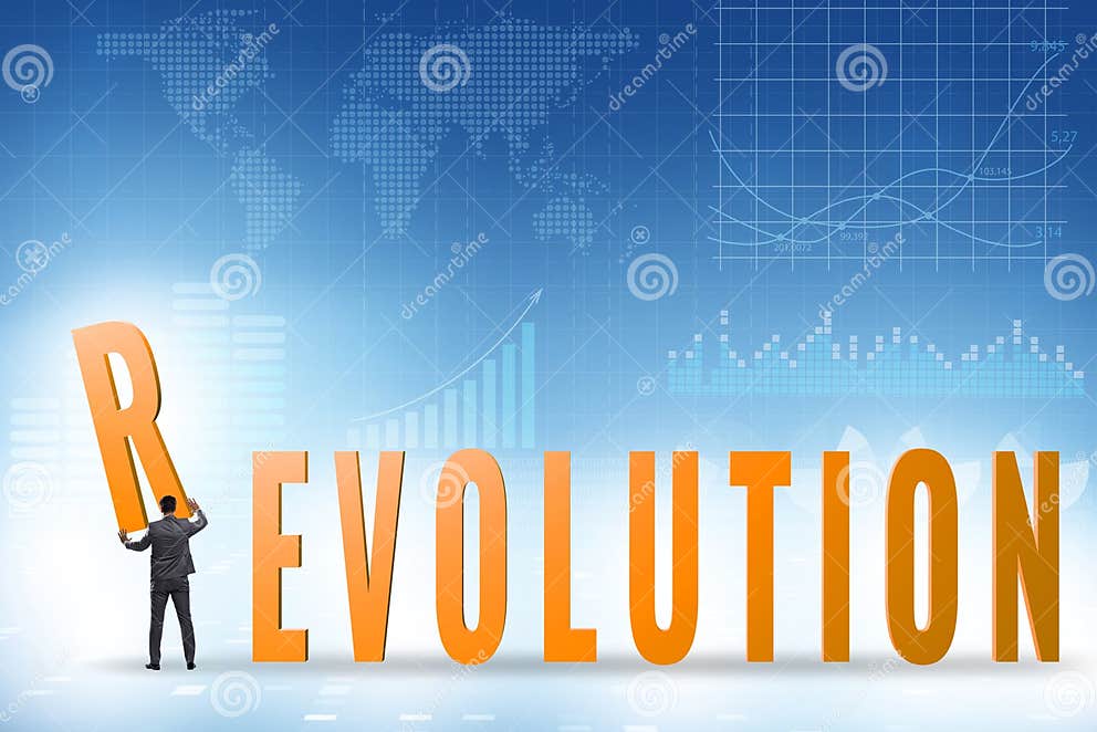 Evolution Turning into Revolution Concept Stock Photo - Image of choice ...