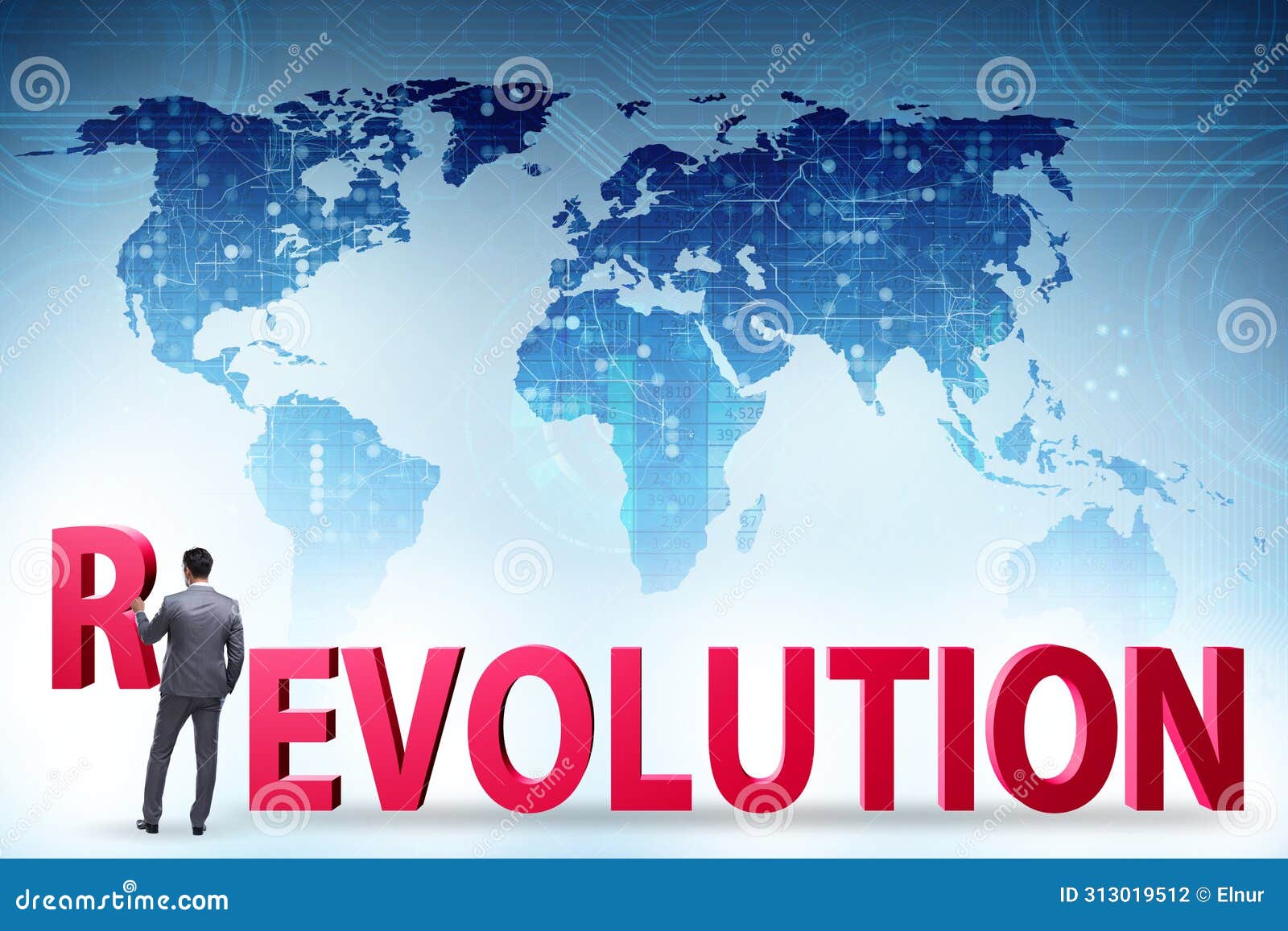 Evolution Turning into Revolution Concept Stock Photo - Image of symbol ...