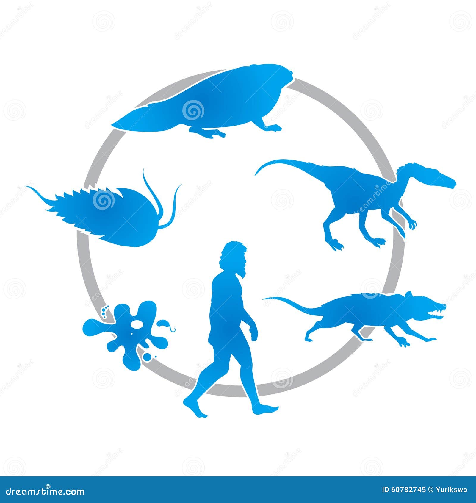 Evolution vector stock vector. Illustration of silhouette - 60782745