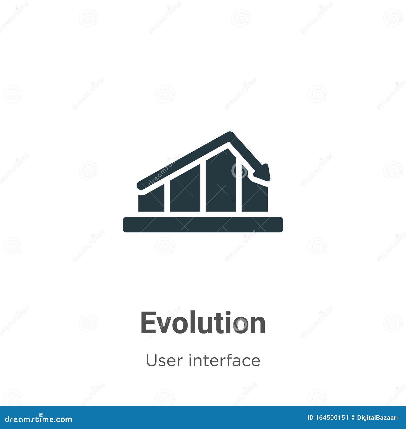 Evolution Vector Icon on White Background. Flat Vector Evolution Icon ...