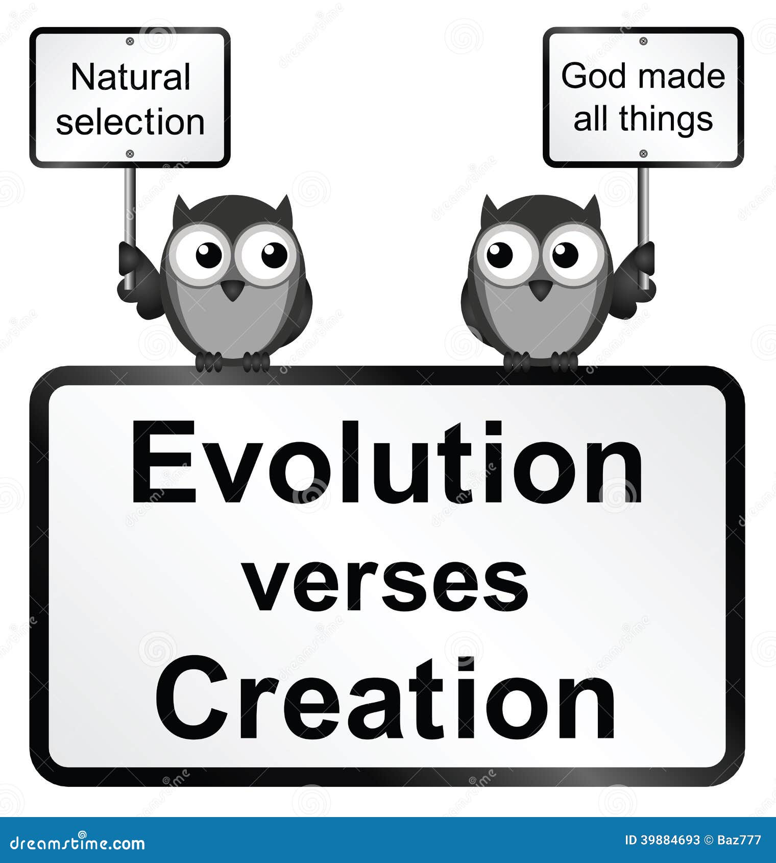Creation Sign. The Theory Of Evolution Of Lamarck. DNA Concept. Symbol ...